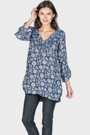 Hand Embroidered Silk & Cotton Women's Shirts, Tops, Tunics, Dresses